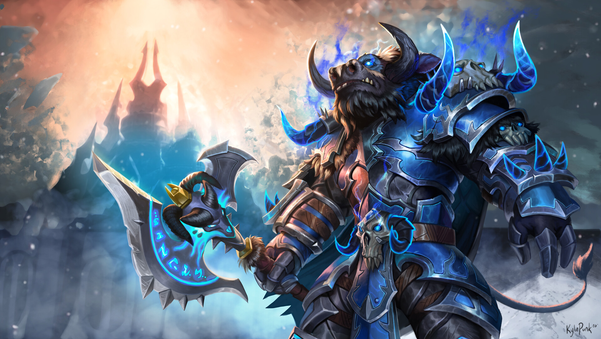 ArtStation - Tauren Deathknight Splashart Commission