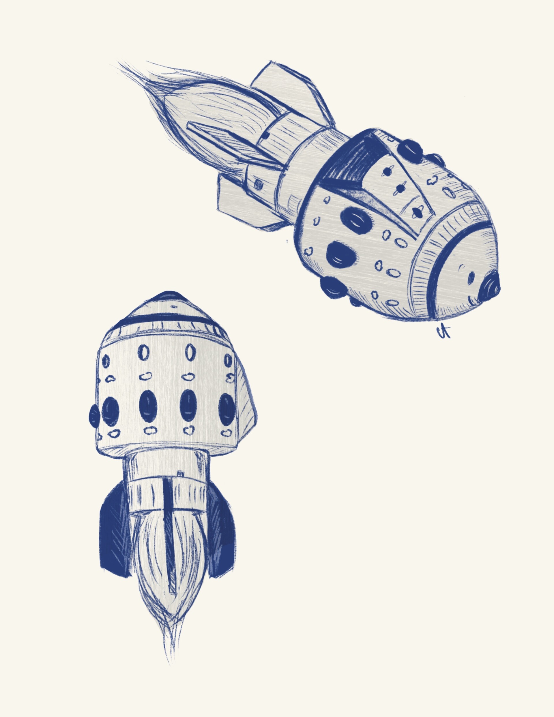 ArtStation - Rocket Ship Exploration Concept