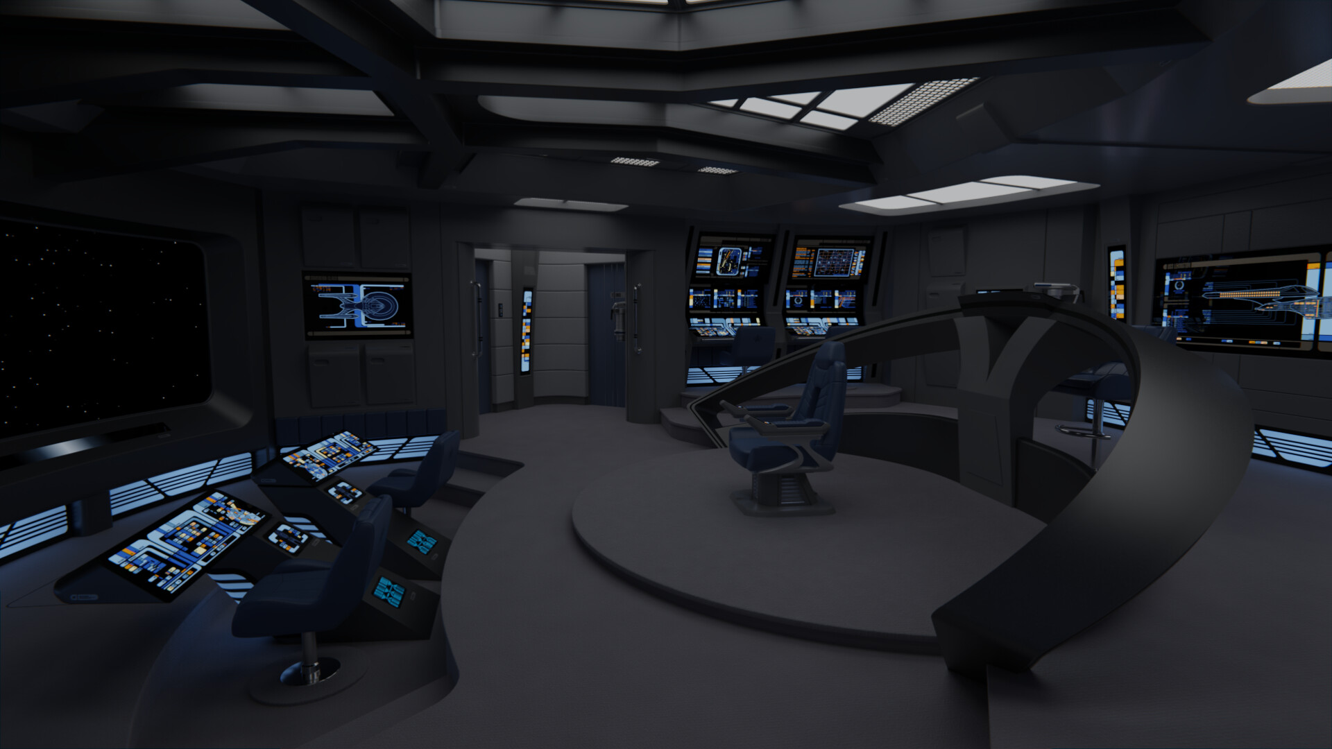 Tadeo D'Oria - USS Lexington-B Auxiliary Bridge