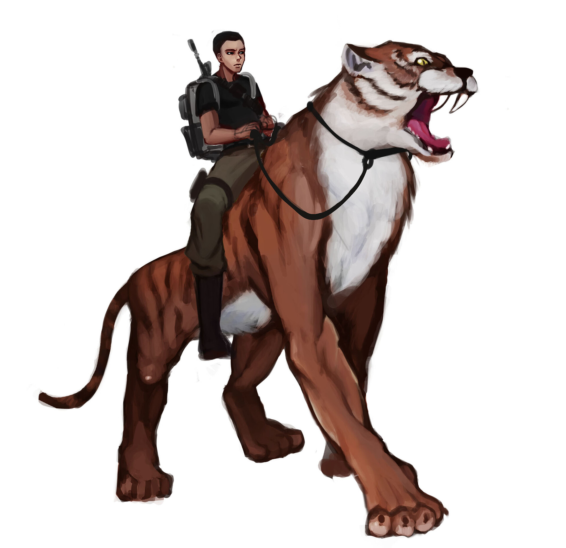 ArtStation - Tiger and man