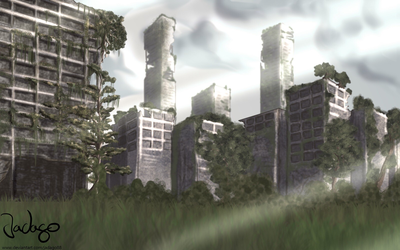 City Ruins Background