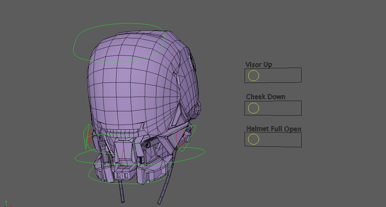ArtStation - Helmet rig and face blendshapes