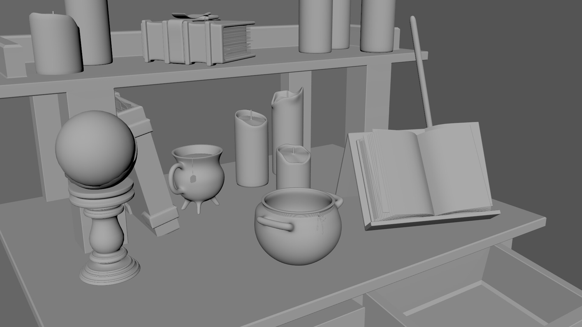 ArtStation - Spell-tober Scene Draft (Camera 1)