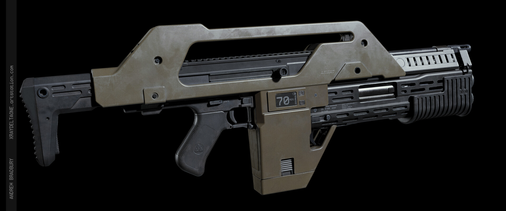 Andrew Bradbury Artstation - M41A Pulse Rifle