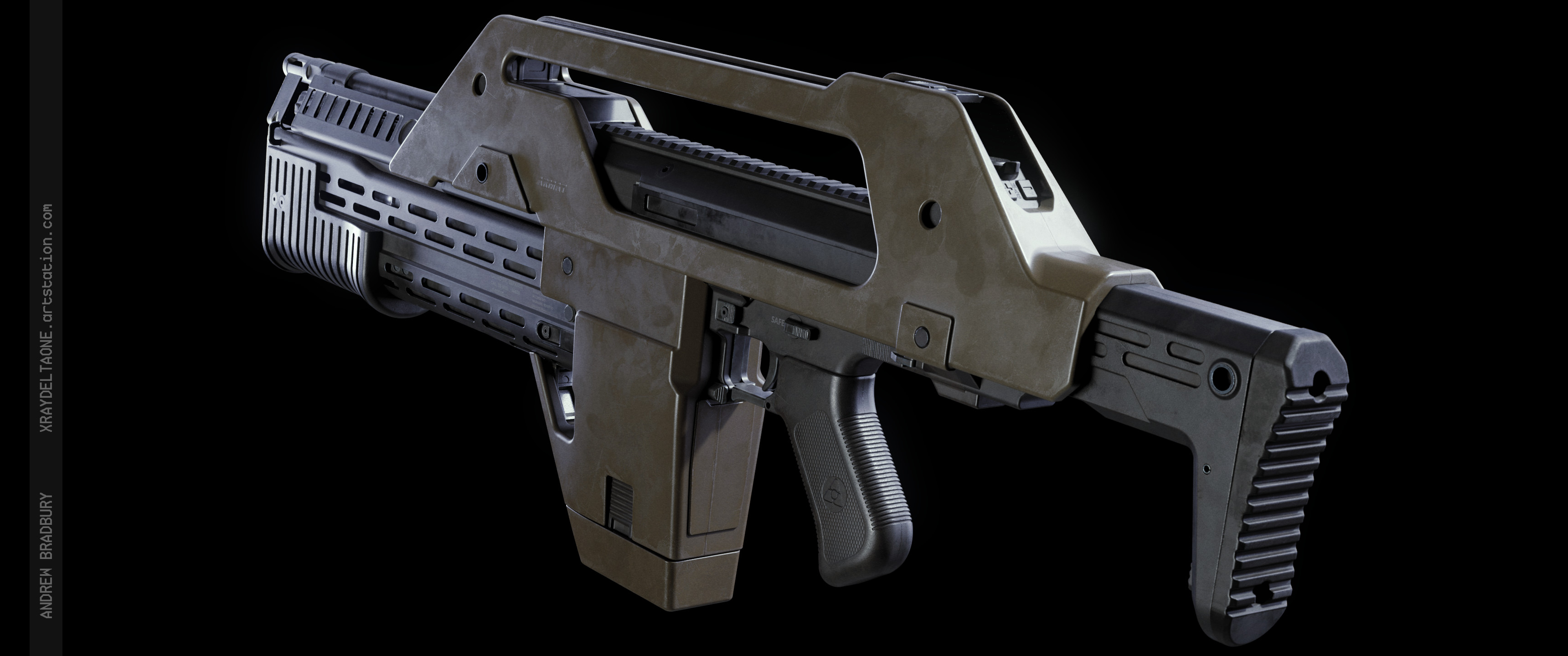 Andrew Bradbury Artstation - M41A Pulse Rifle