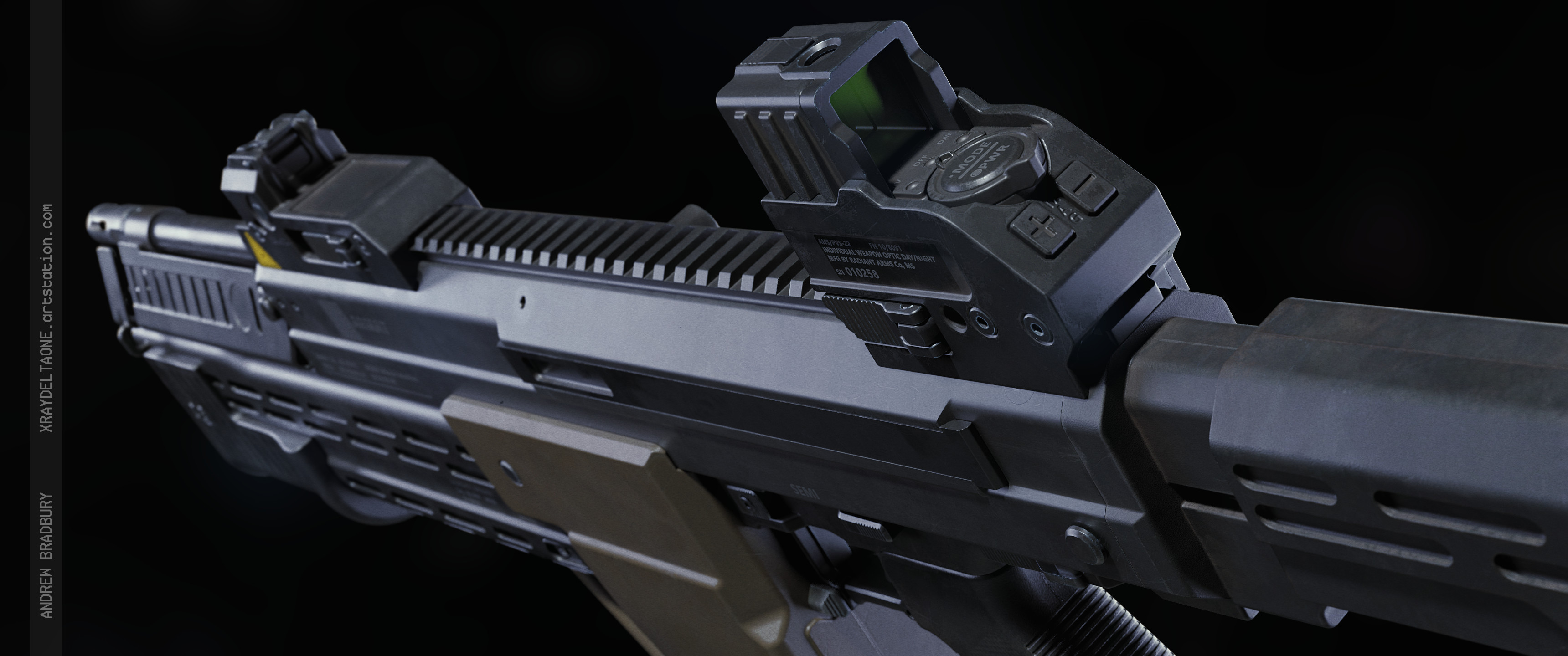 Andrew Bradbury Artstation - M41A Pulse Rifle