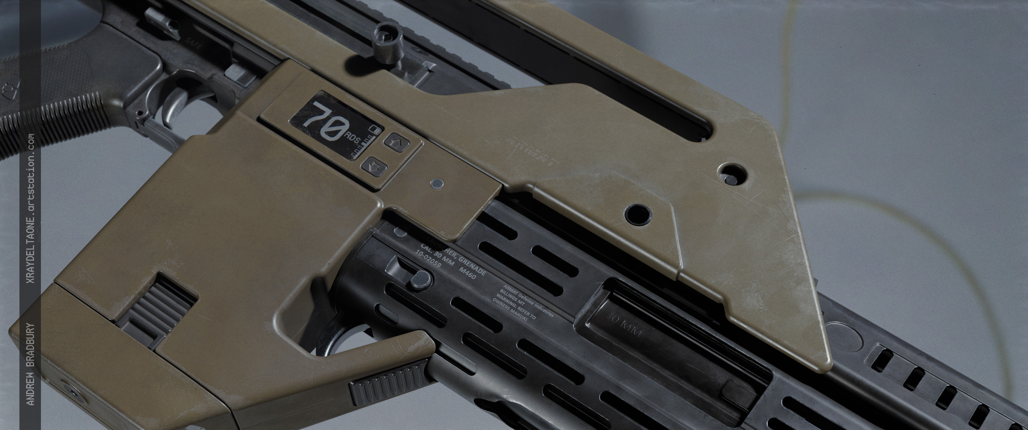 Andrew Bradbury Artstation - M41A Pulse Rifle