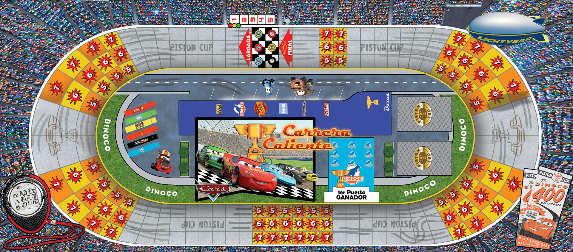 ArtStation - Cars Disney/Pixar(r) gameboard design.