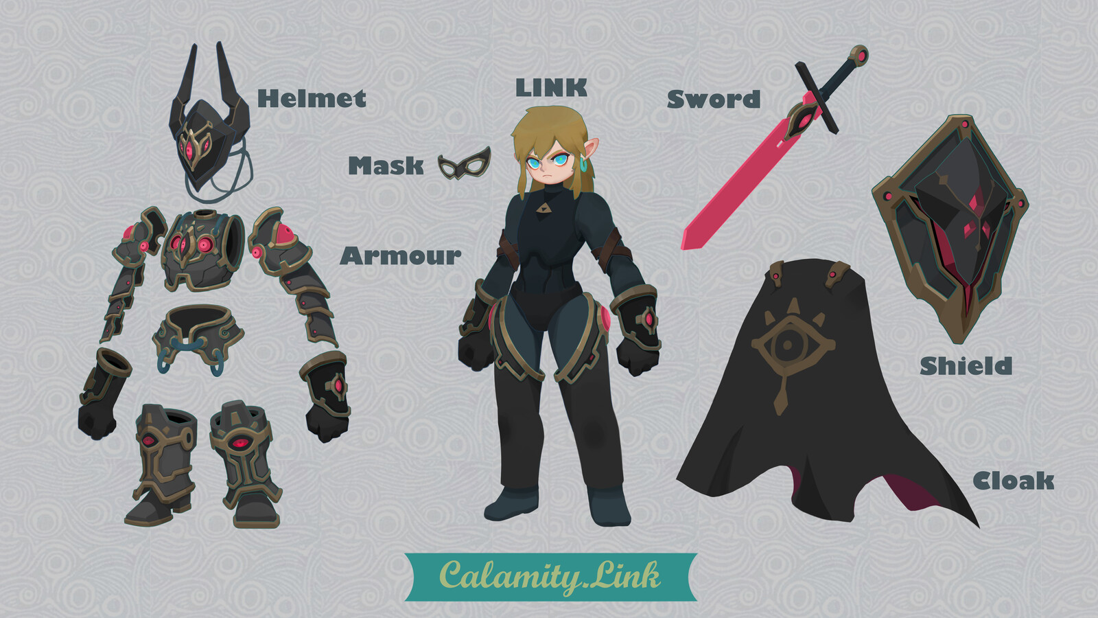 CYAN CROW - The Legend of Zelda——Calamity.Link（林克.災厄之眼套裝）