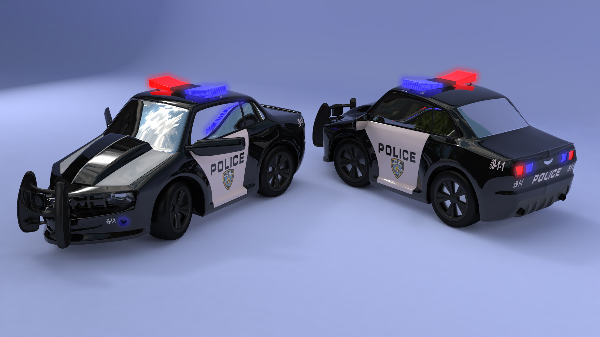 ArtStation - Cartoon Police Car