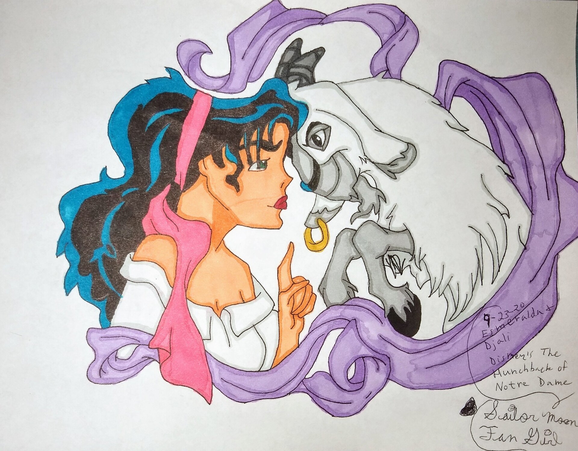 how to draw esmeralda disney