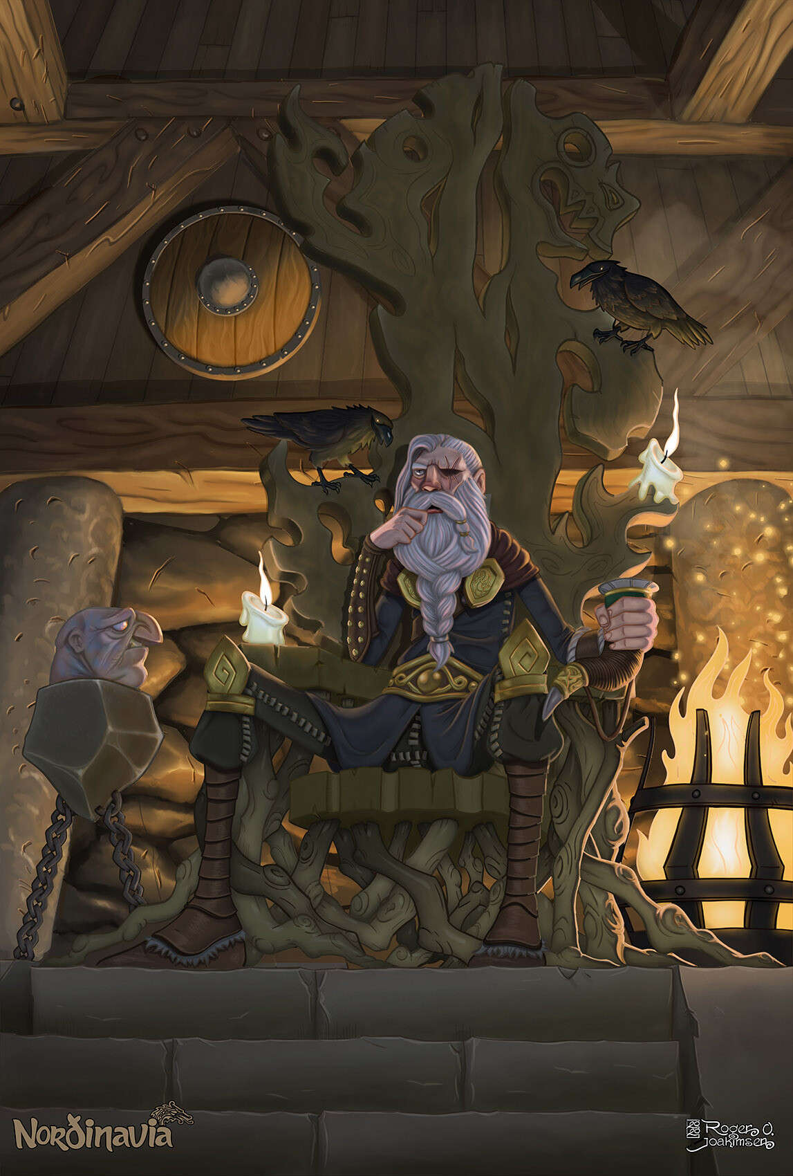 ArtStation - Odin enthroned