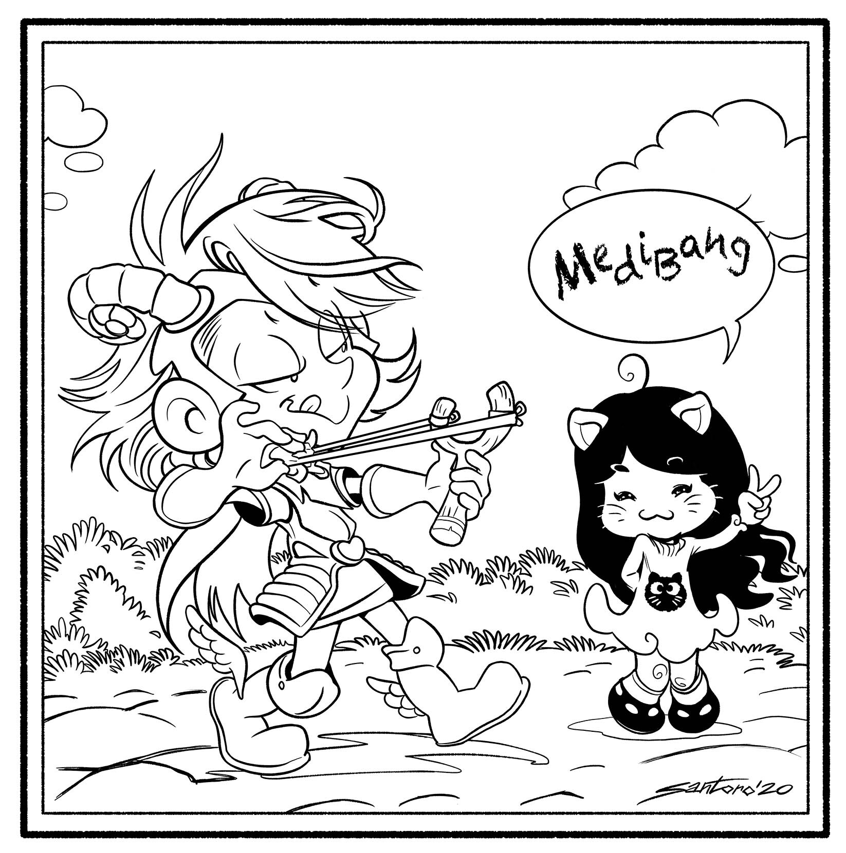 santoro coloring pages