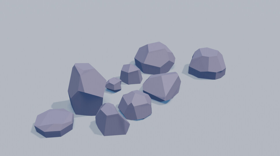 ArtStation - Low Poly Rocks