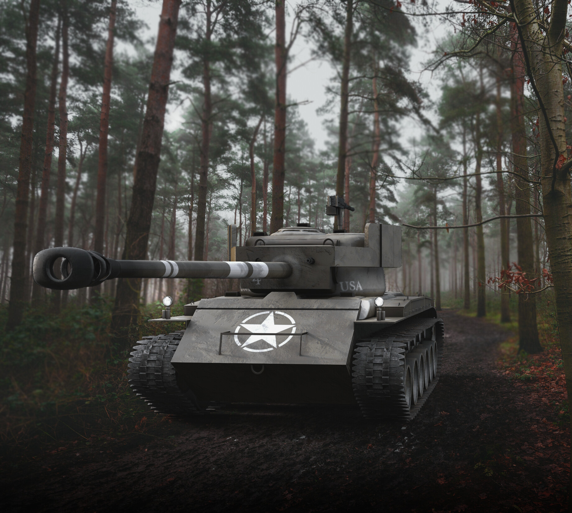 ArtStation - M26 Pershing modeling and render