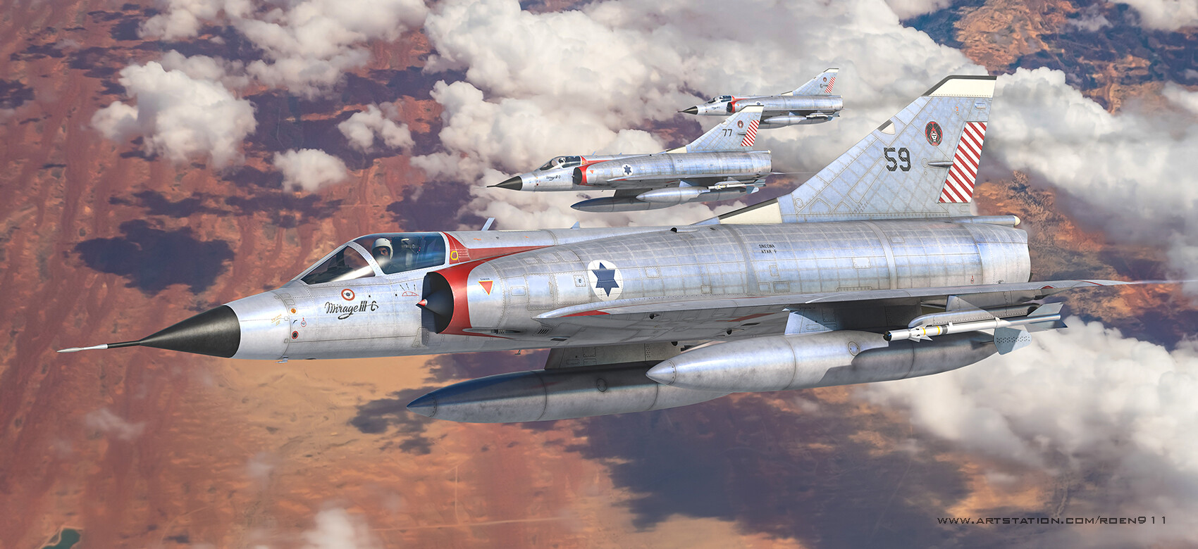 ArtStation - Mirage IIICJ "Shahak" 59