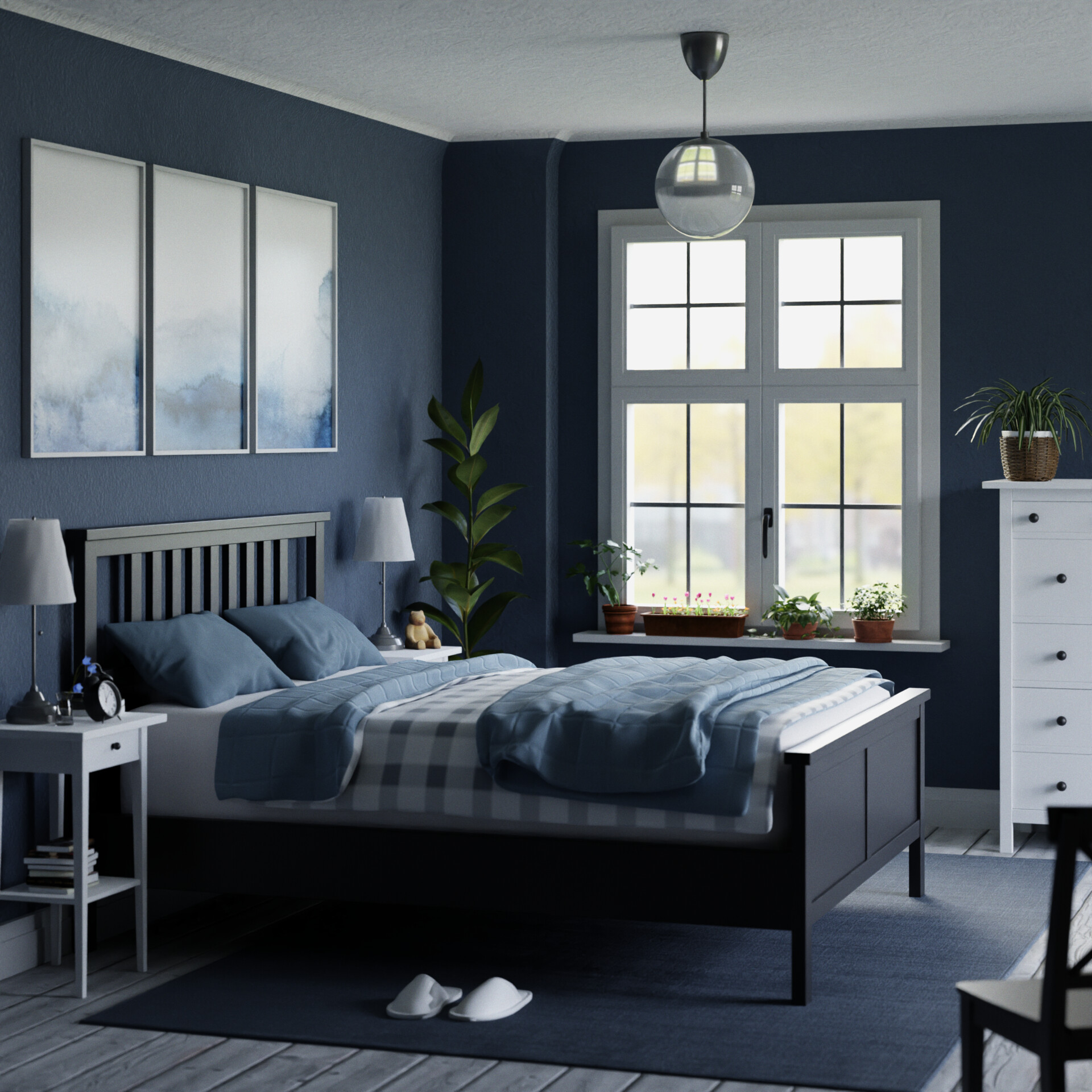 ArtStation - Blue Bedroom