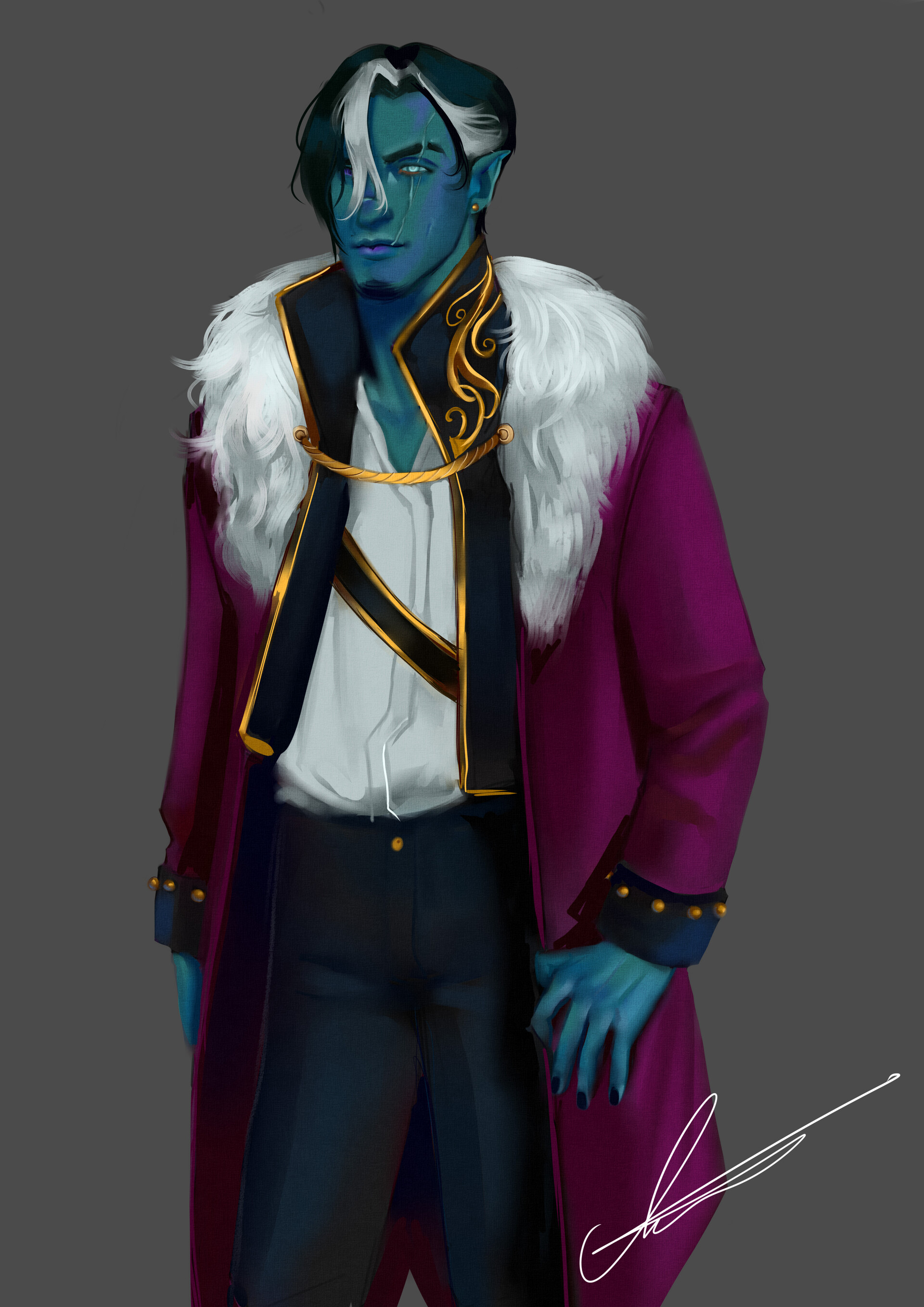 ArtStation - Berly, the Blue Guy (oc)