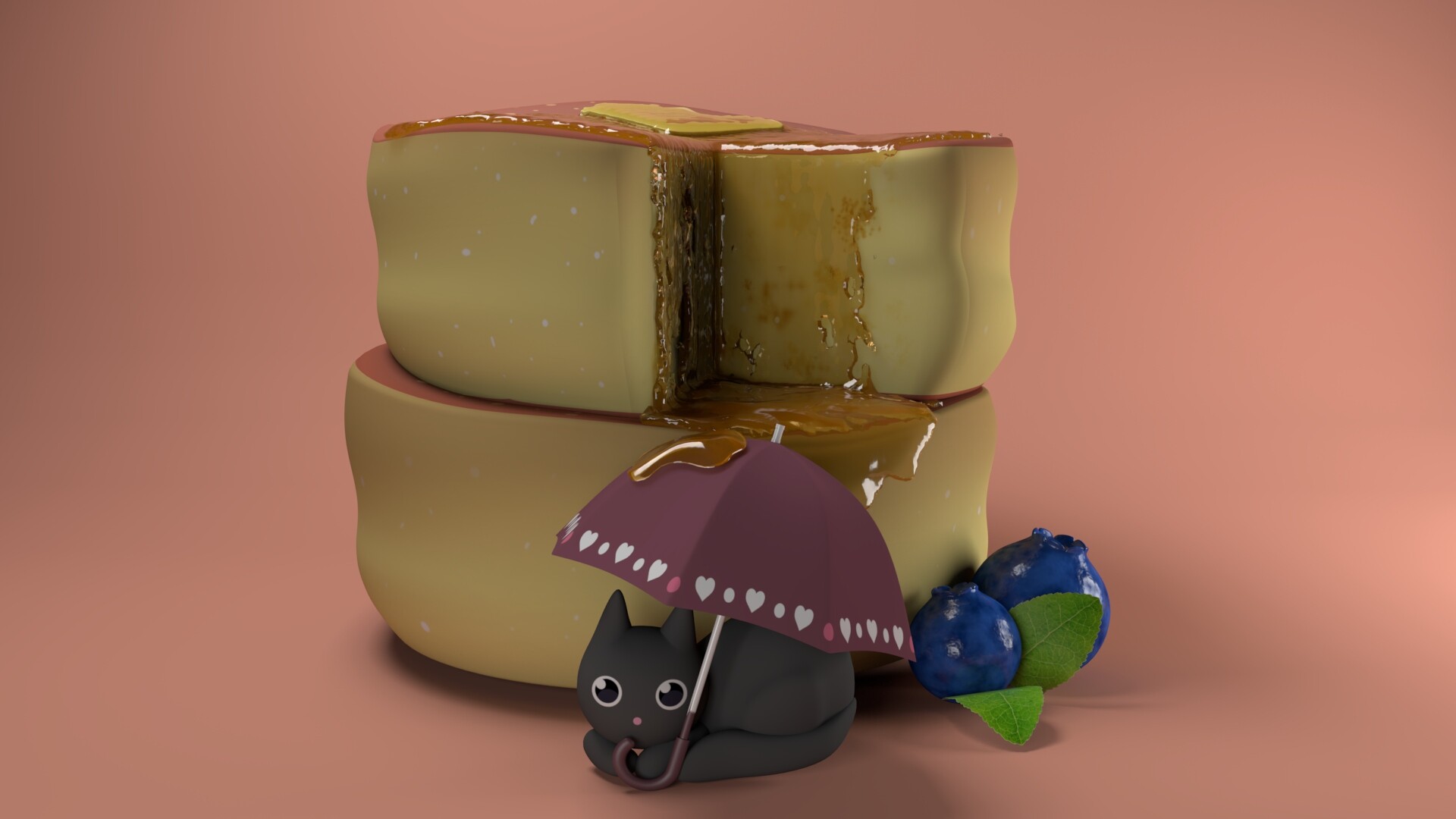 ArtStation - Cat hot cakes