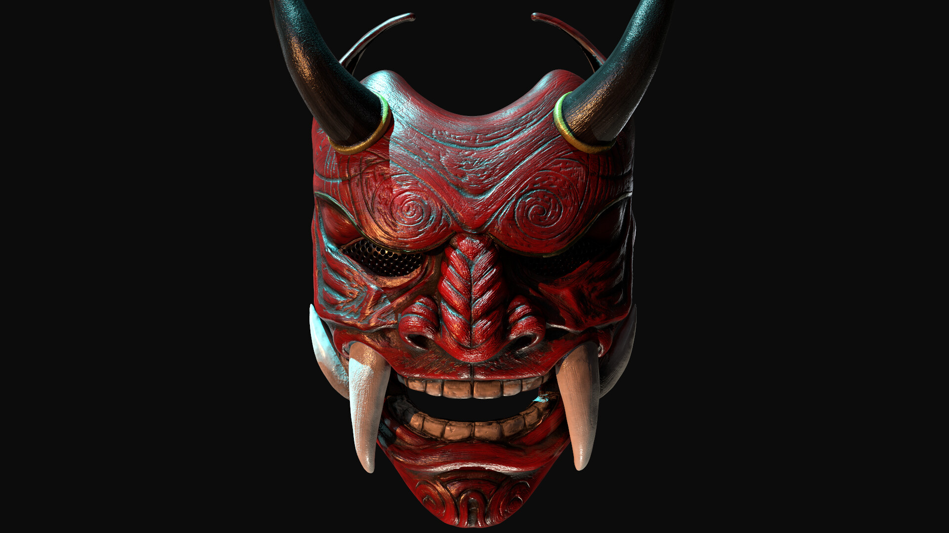 Mary Dvorsky - zBrush and Substance Painter Samurai Assassin Oni Mask