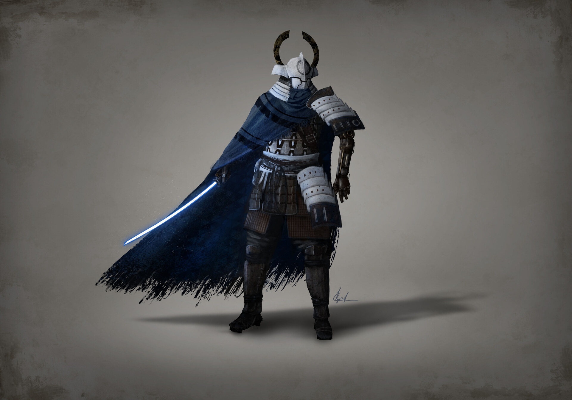 ArtStation - Character Design Study - Sci-Fi Samurai