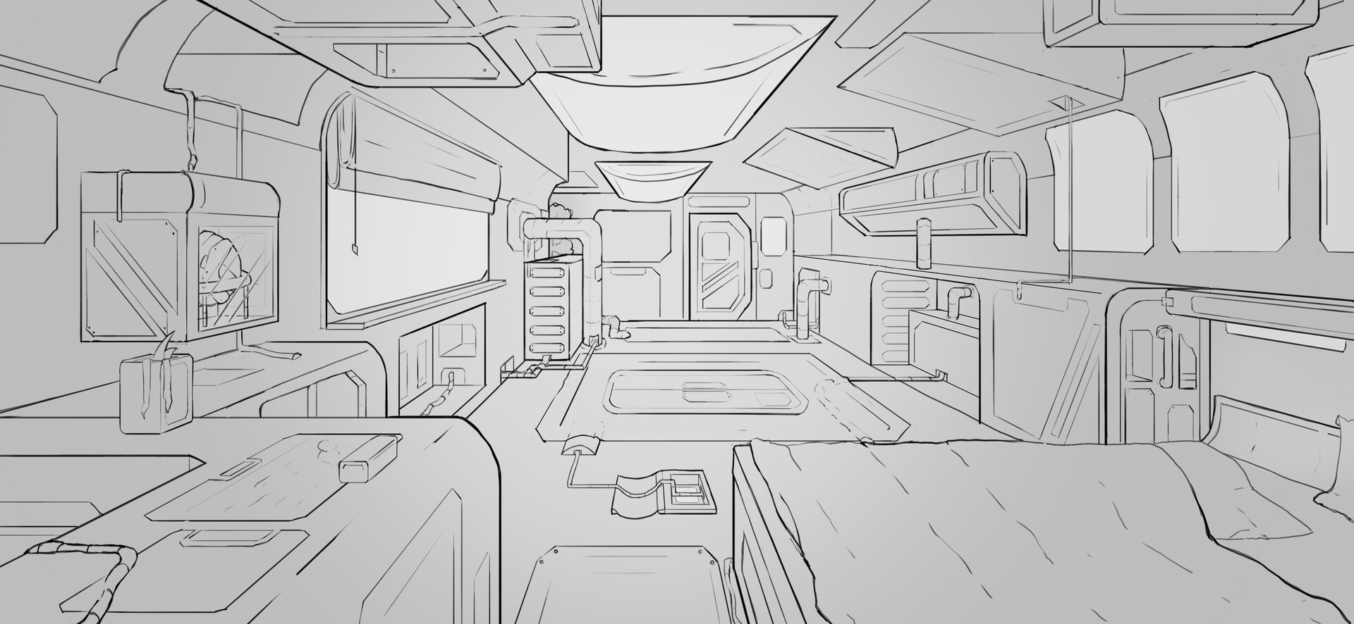 ArtStation - Interior of a Spaceship