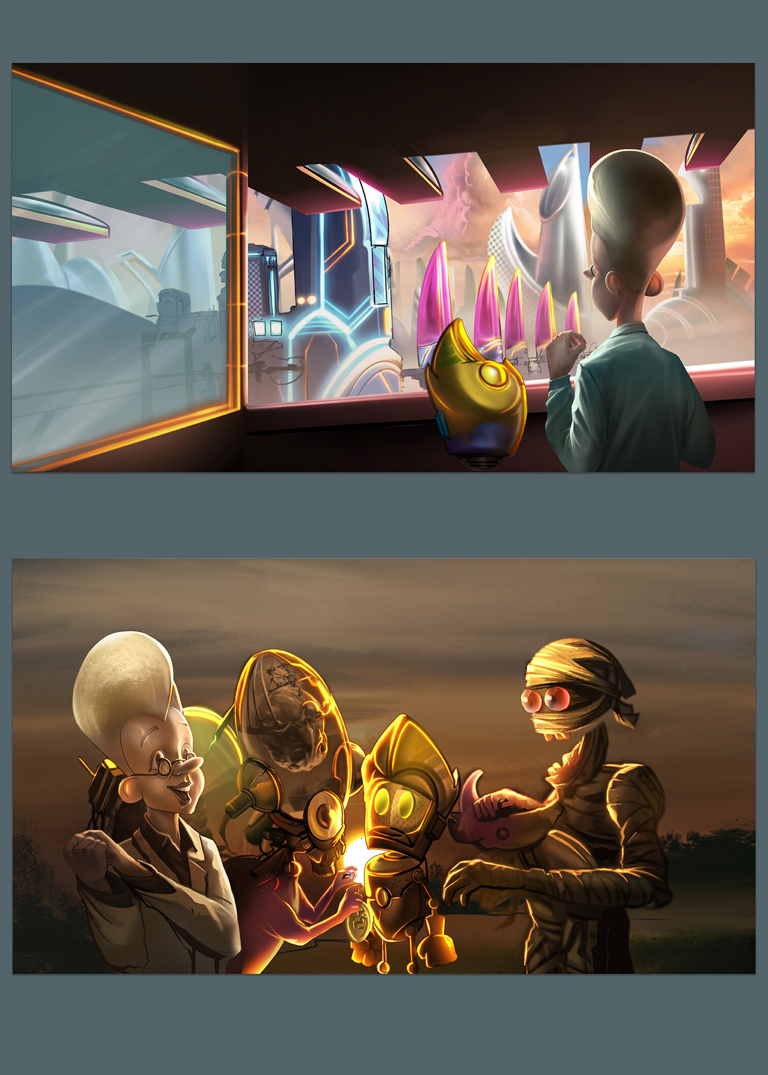 ArtStation - Standby Screens of Papyrus Game