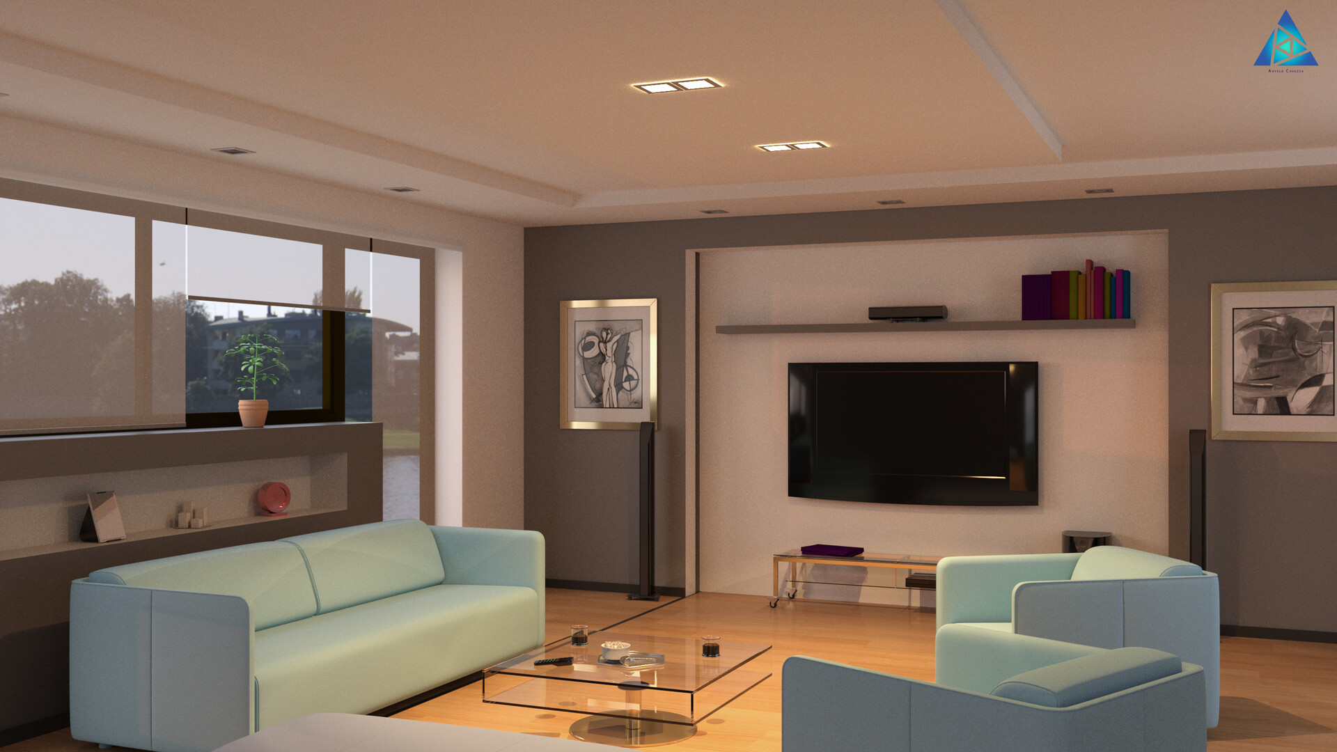 ArtStation - Home interior - render lights 3D