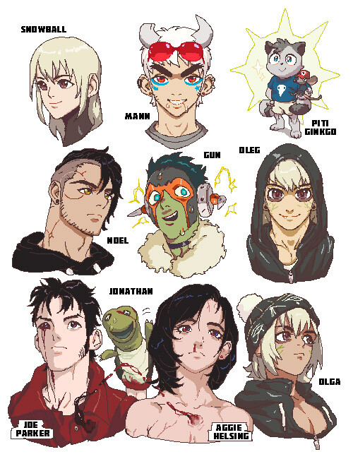 ArtStation - My original characters in pixel art