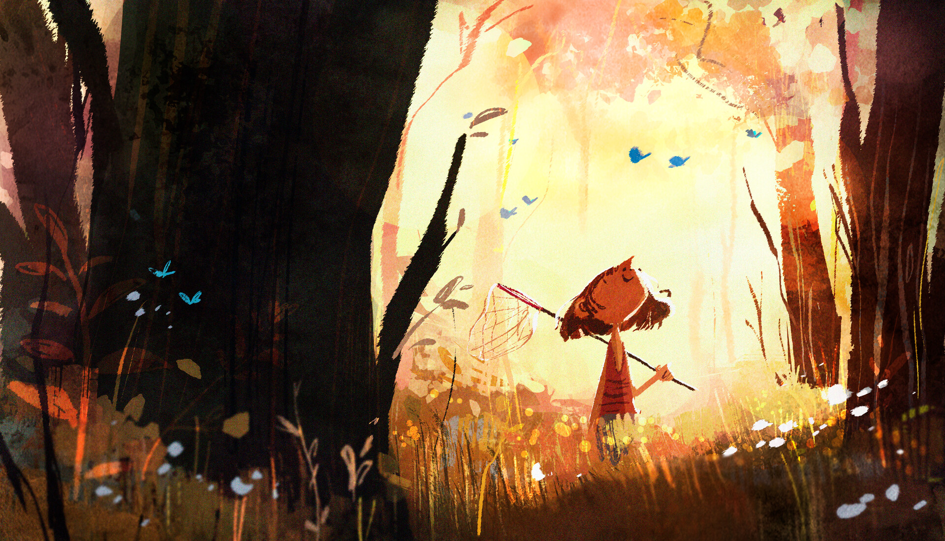 ArtStation - butterfly hunt day!
