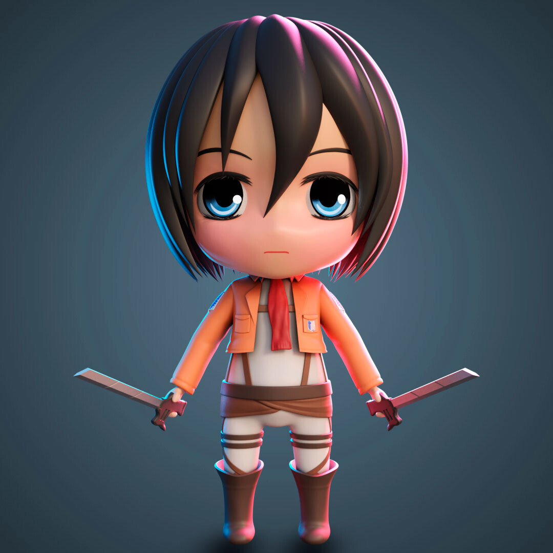 mikasa ackerman chibi
