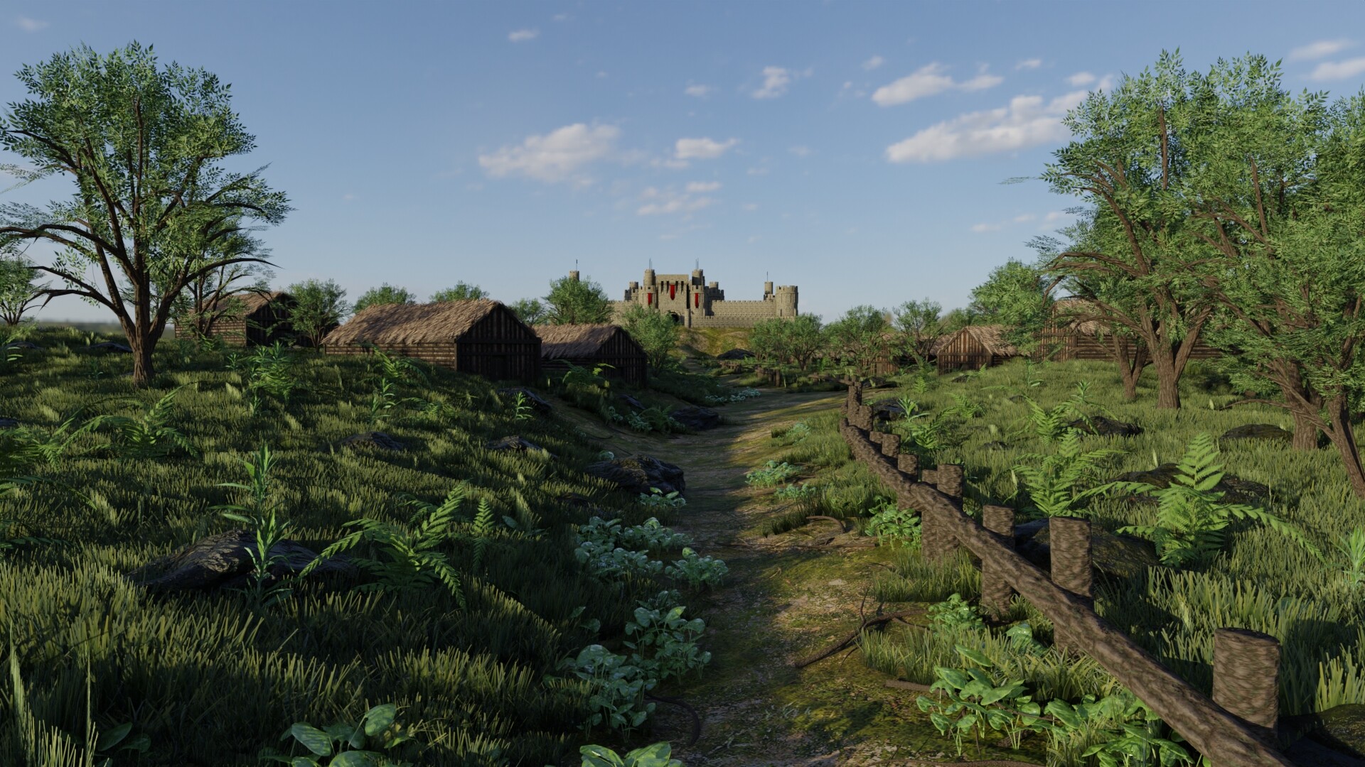 ArtStation - Path to Castle Scene