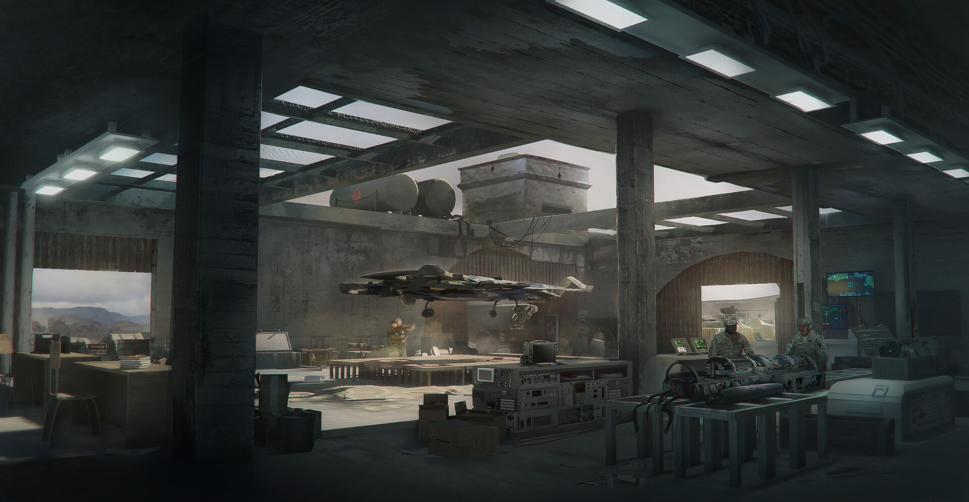 ArtStation - Drone military facility