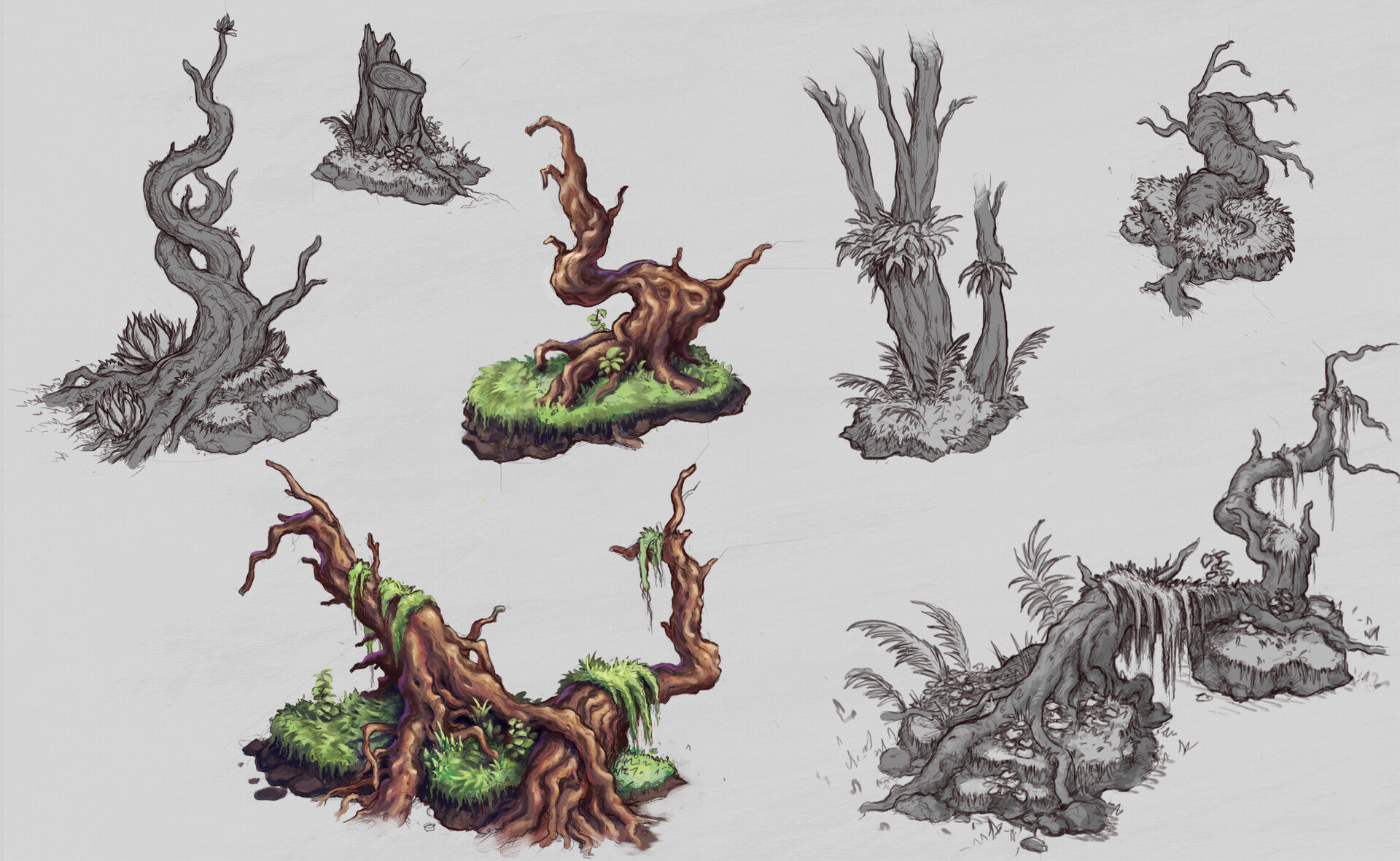 ArtStation - Trees concept pages