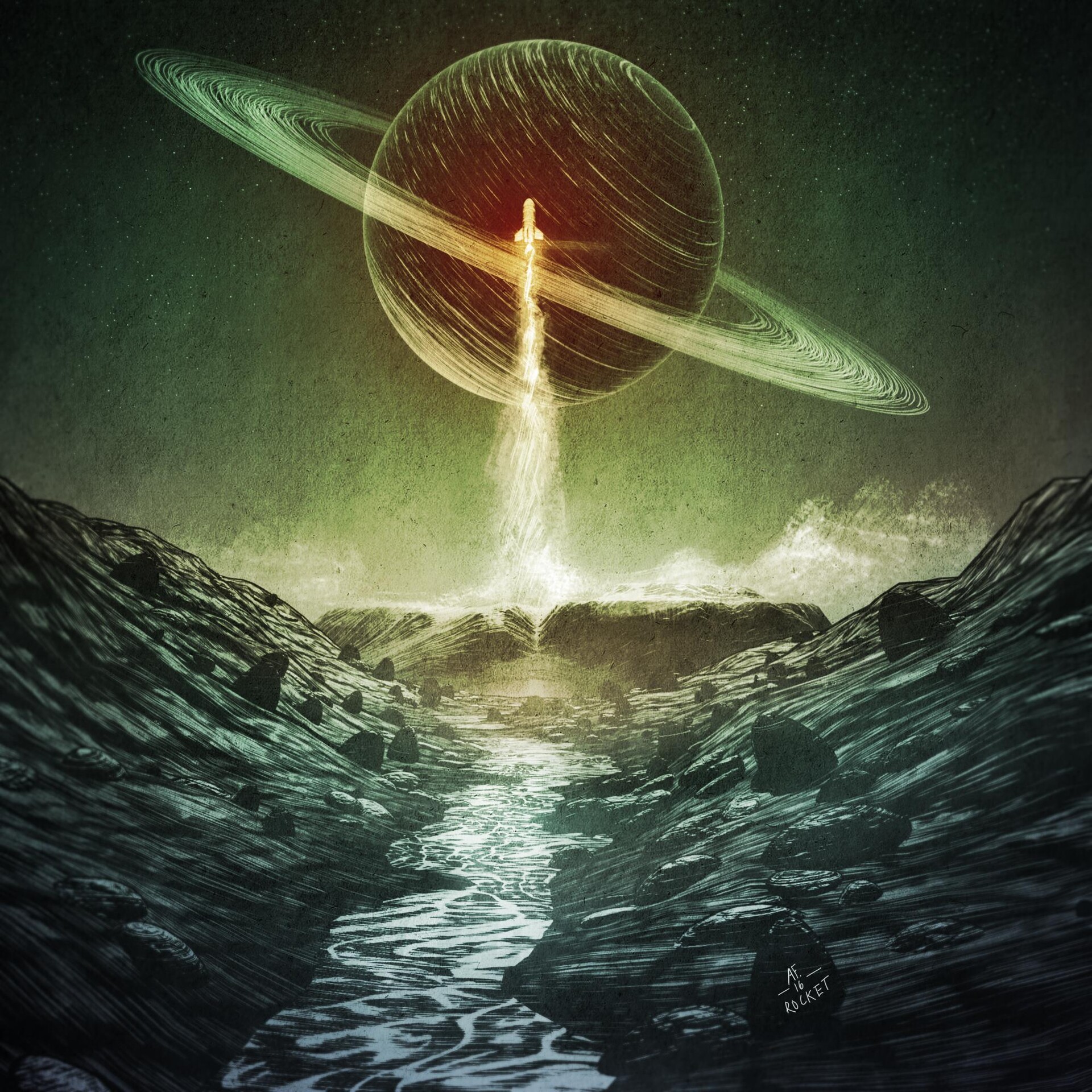 ArtStation - Day 16 - 🚀 Rocket Man 🧑‍🚀 - Inktober 2020