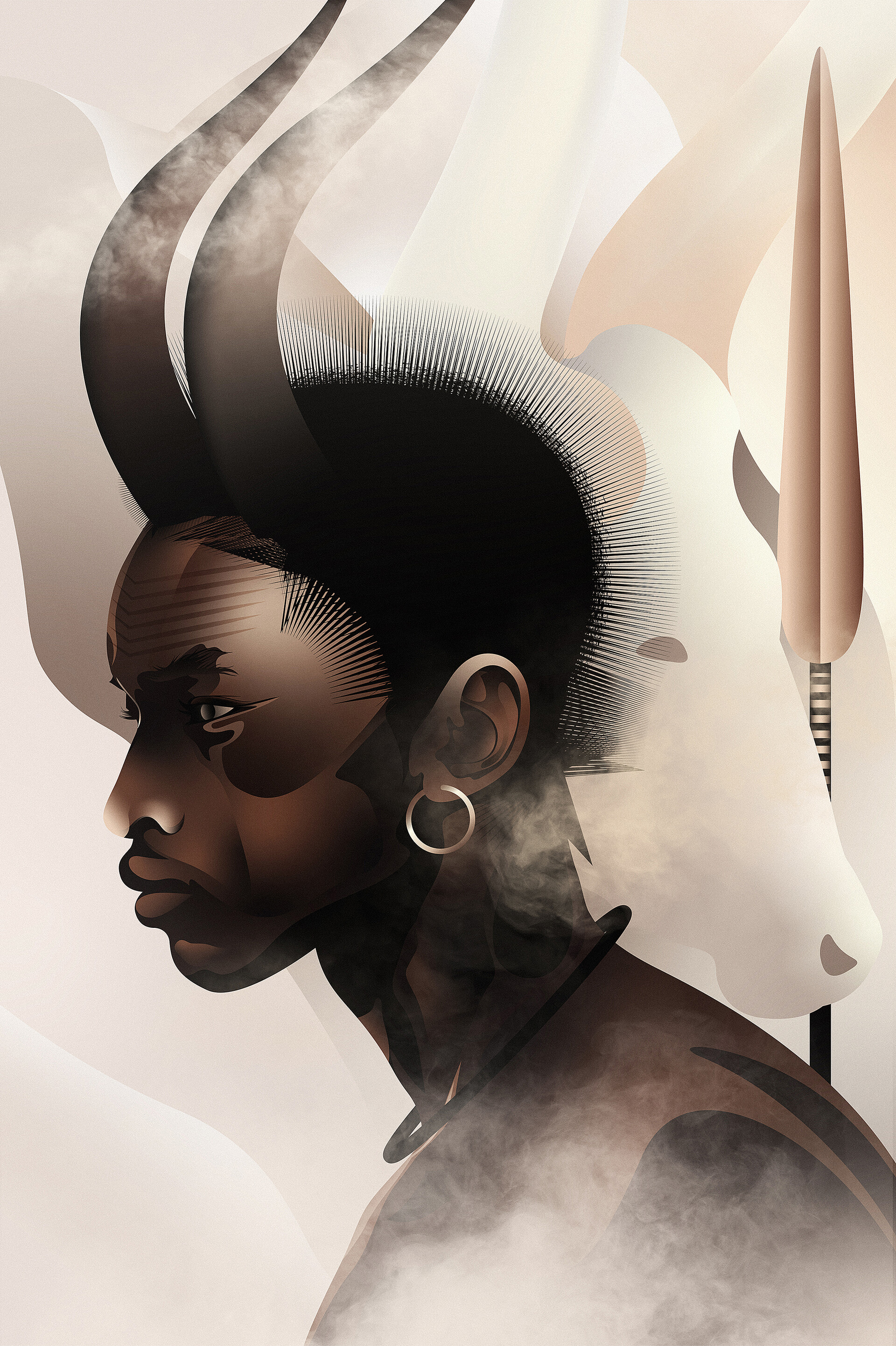 ArtStation - The Dinka warrior