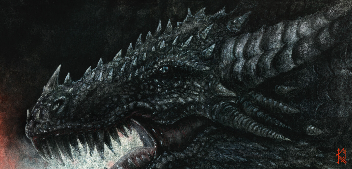 Kate Vigdis - Balerion burning Harrenhal