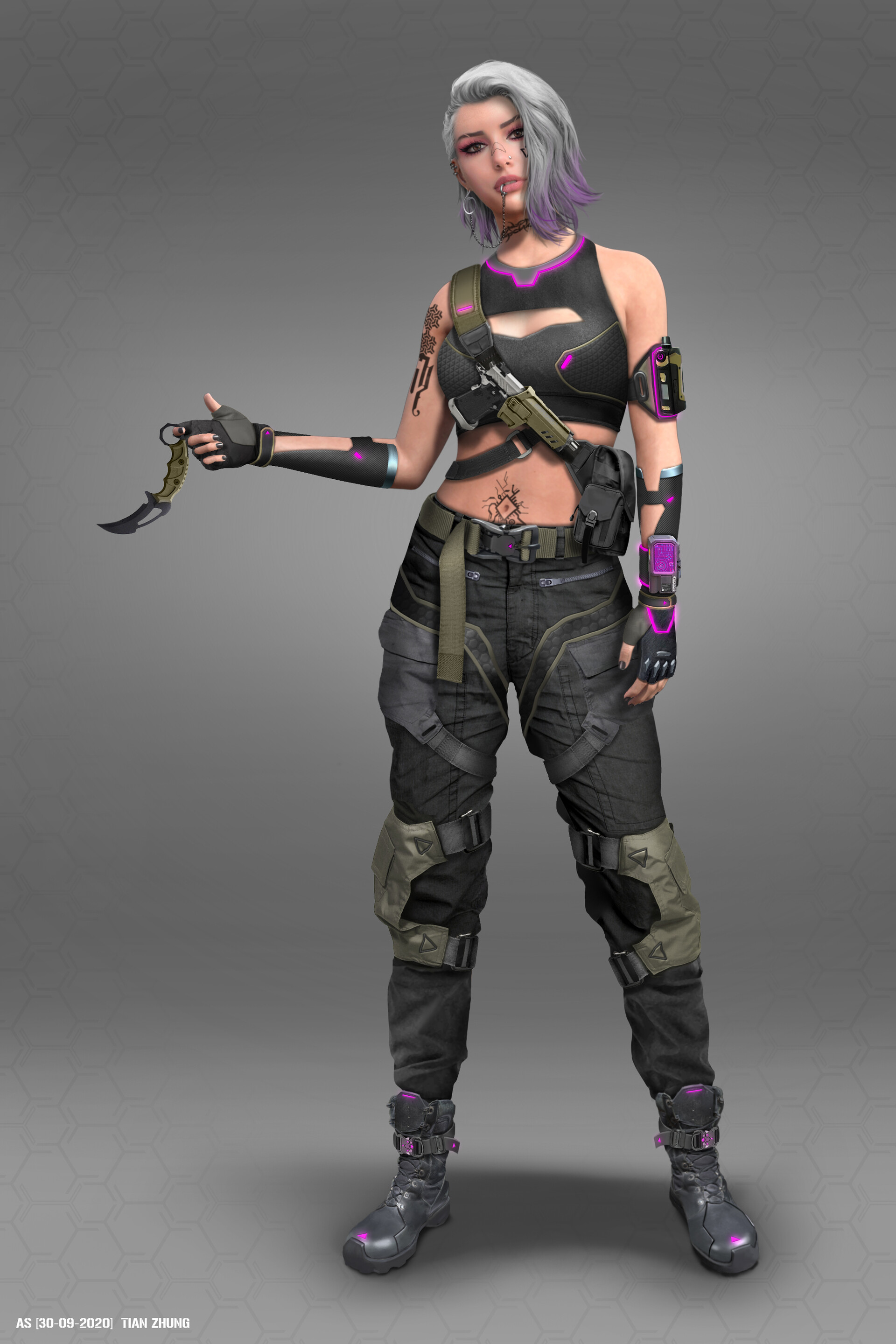 ArtStation - Cyberpunk chick