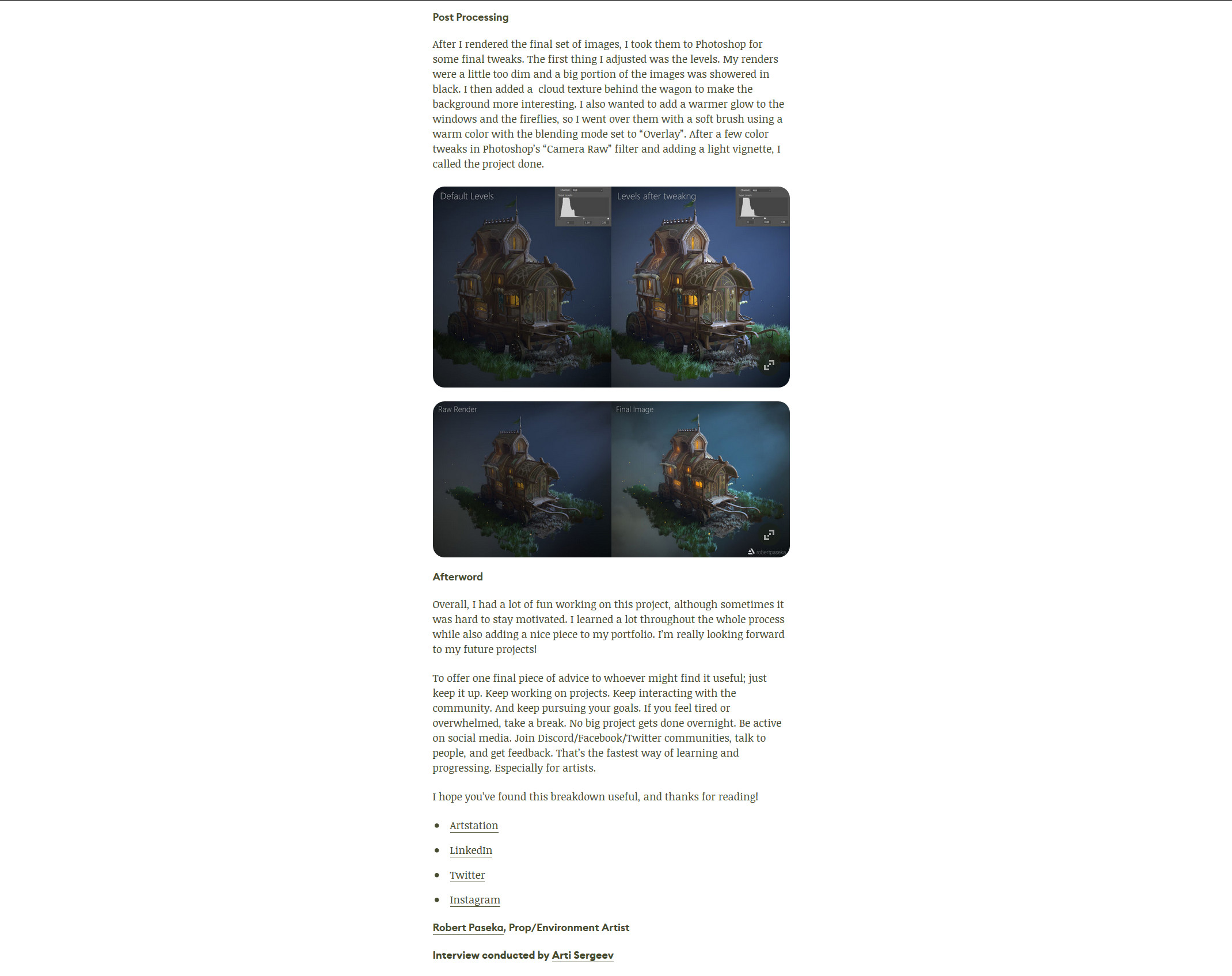 Robert Paseka - 80.lv Article - Creating a Stylized Elven Wagon