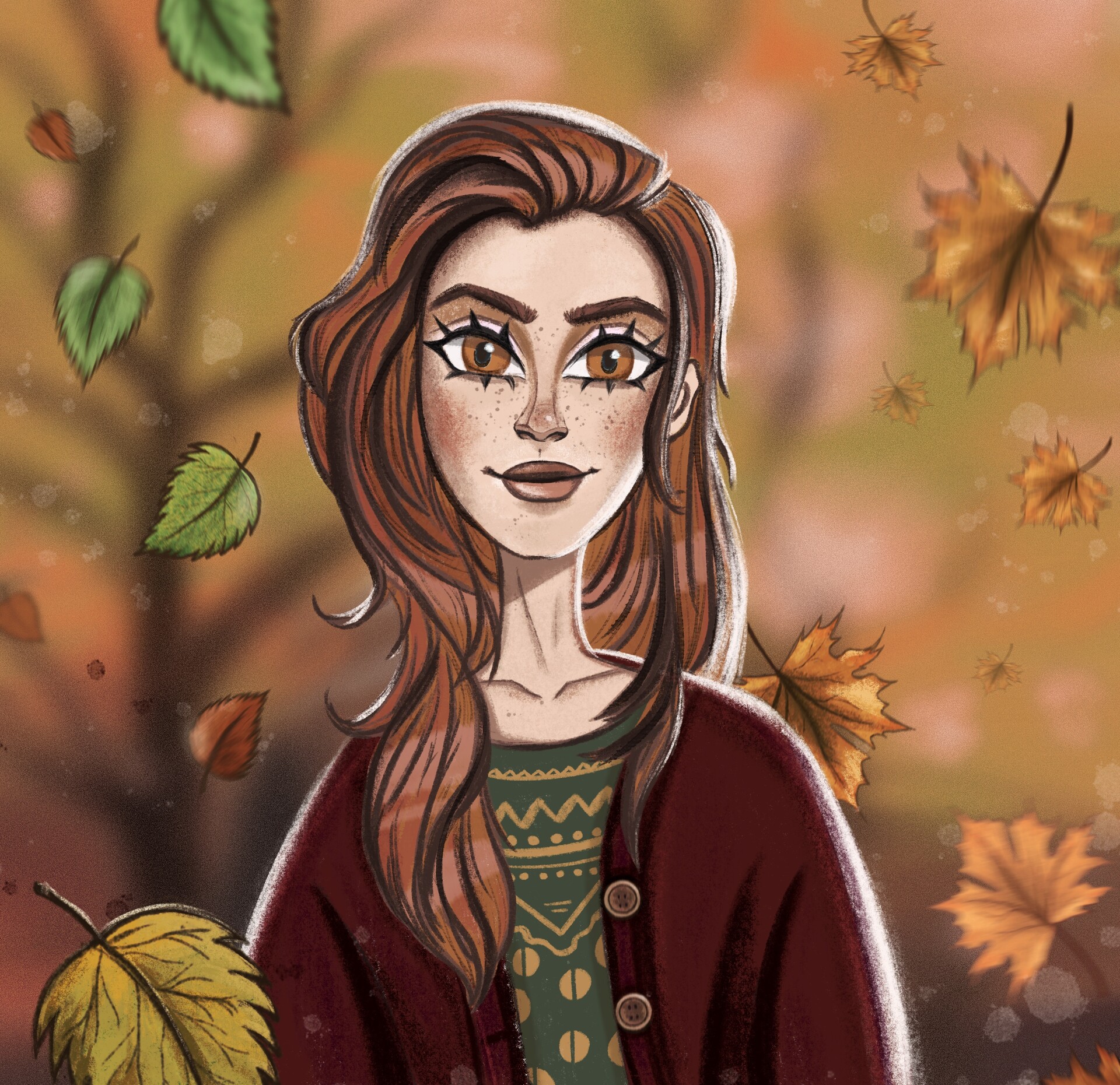 ArtStation - Autumn girl