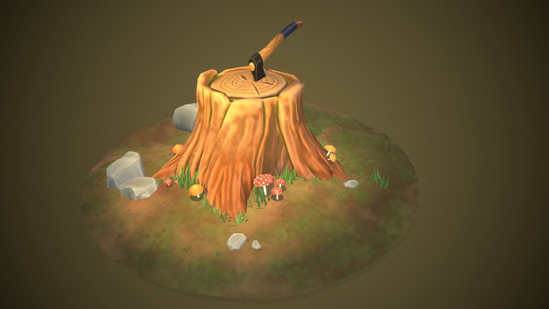 ArtStation - Stylized Tree Stump