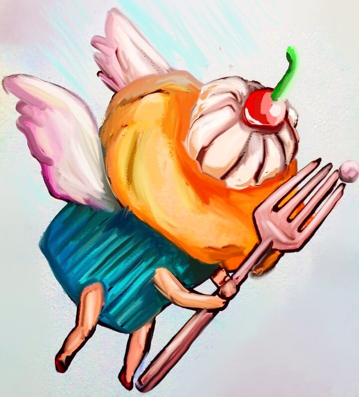 ArtStation - Flying cupcake