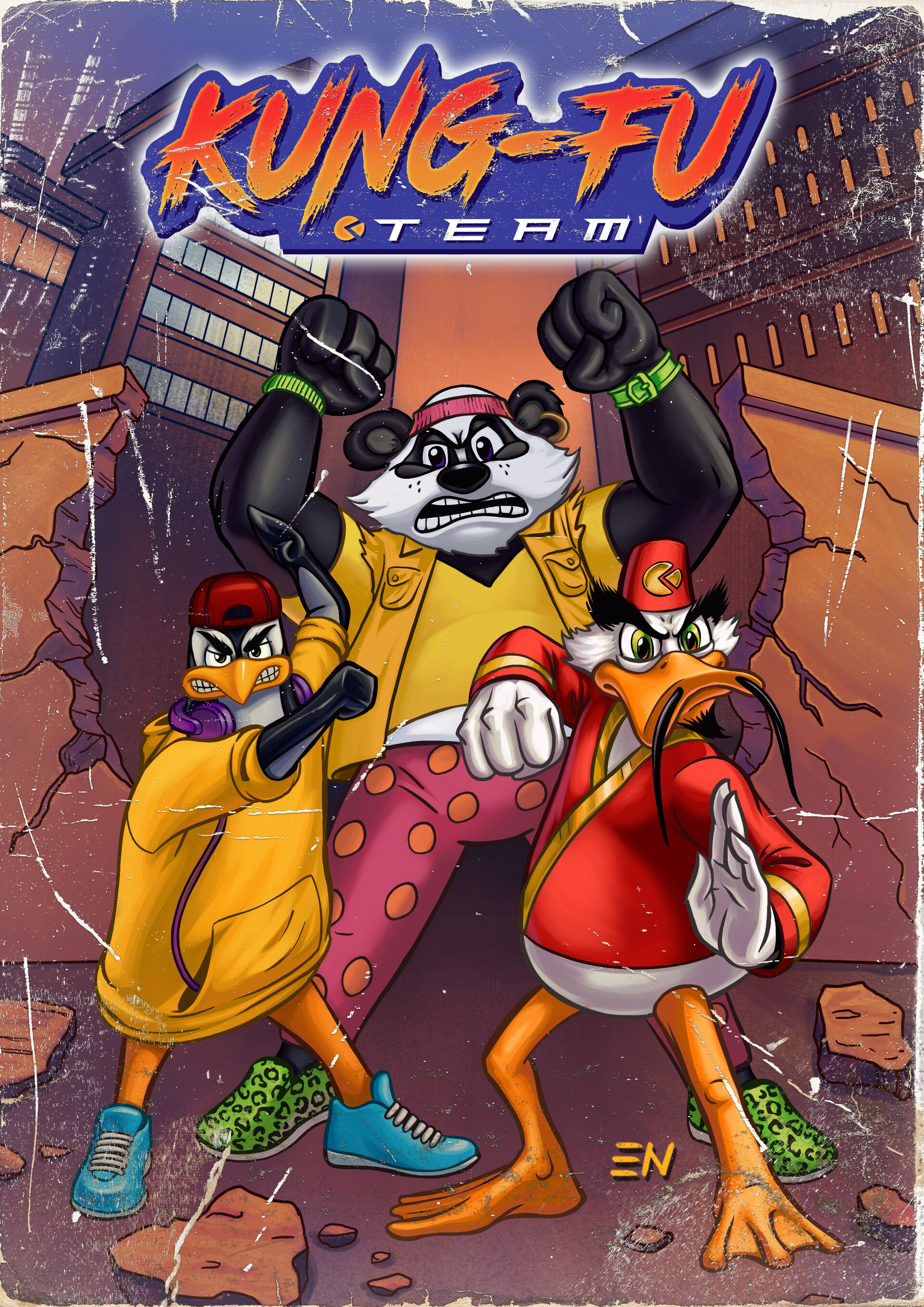 Eugene Napadovsky - Kung-Fu Team. Comics Cover