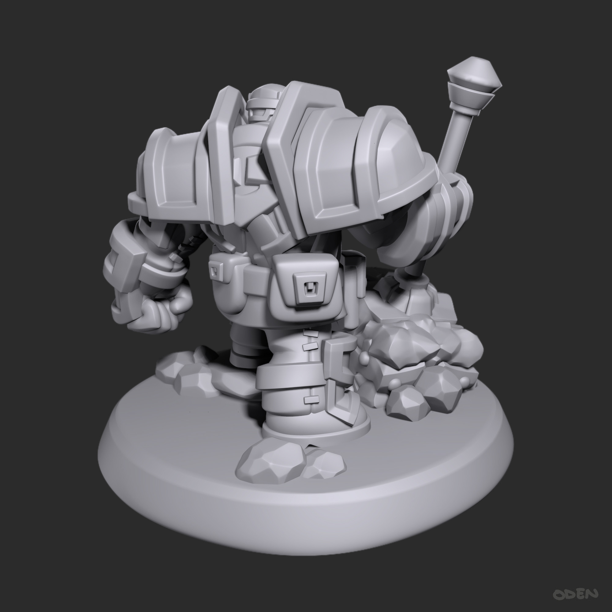 Oden's Art - Dwarf Miniature