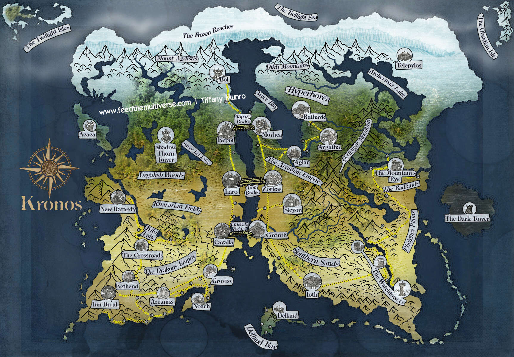 ArtStation - Continent of Kronos Fantasy Map