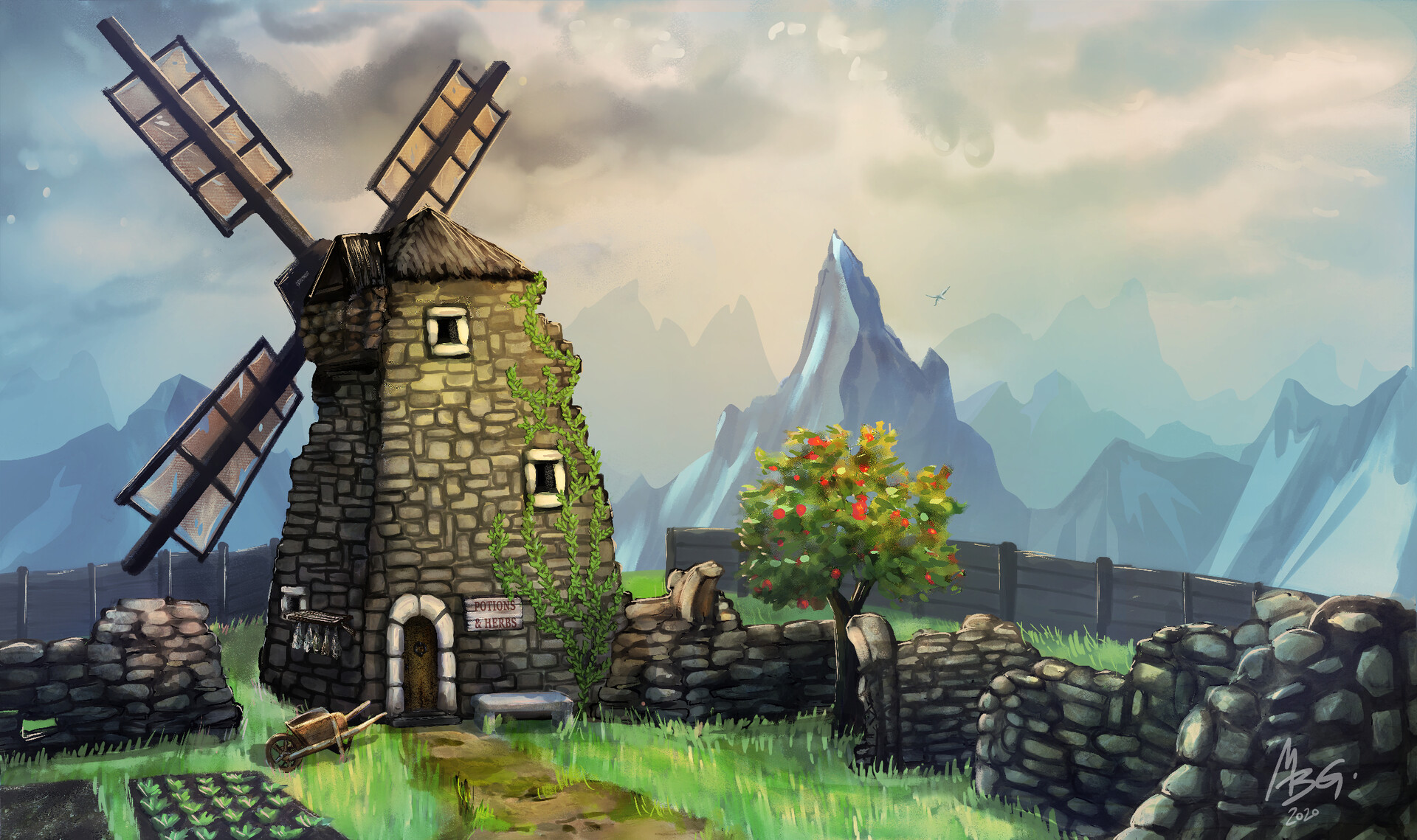 ArtStation - Adabra's windmill (D&D Dragon of Icespire Peak)