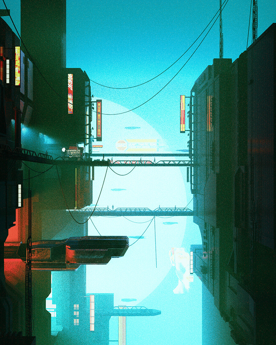 Corentin Ligot • Artstation - Spaceship garage • Environment concept art