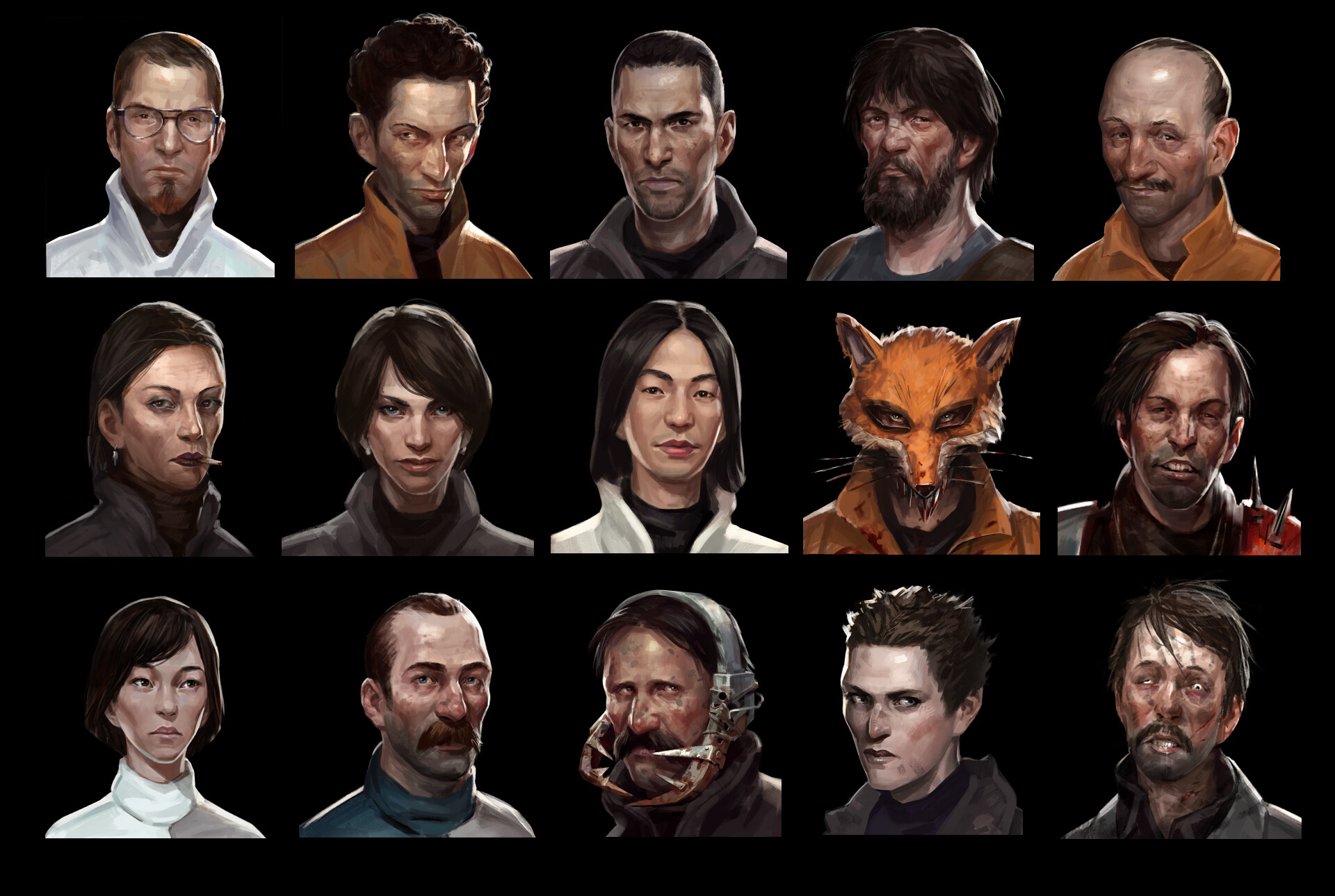 Alexander Davtyan - Encased NPC portraits