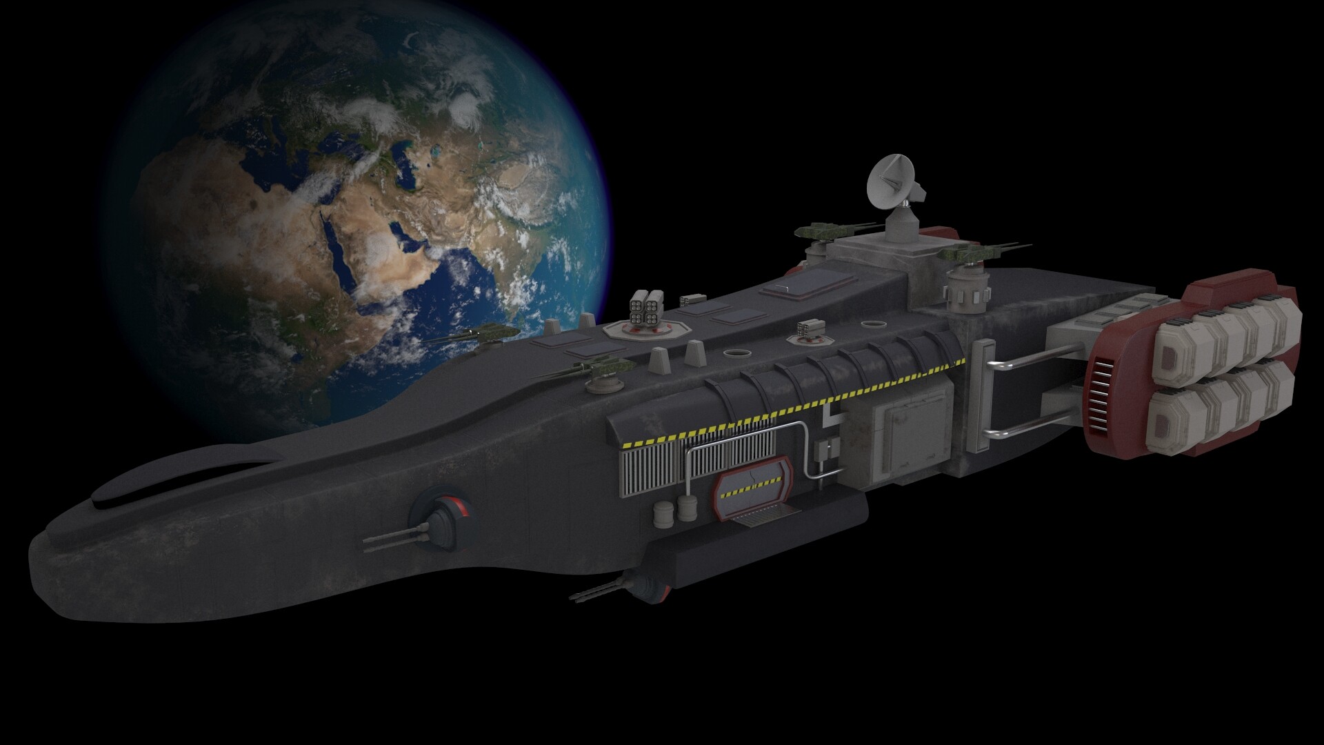 ArtStation - Heavy cruiser spaceship