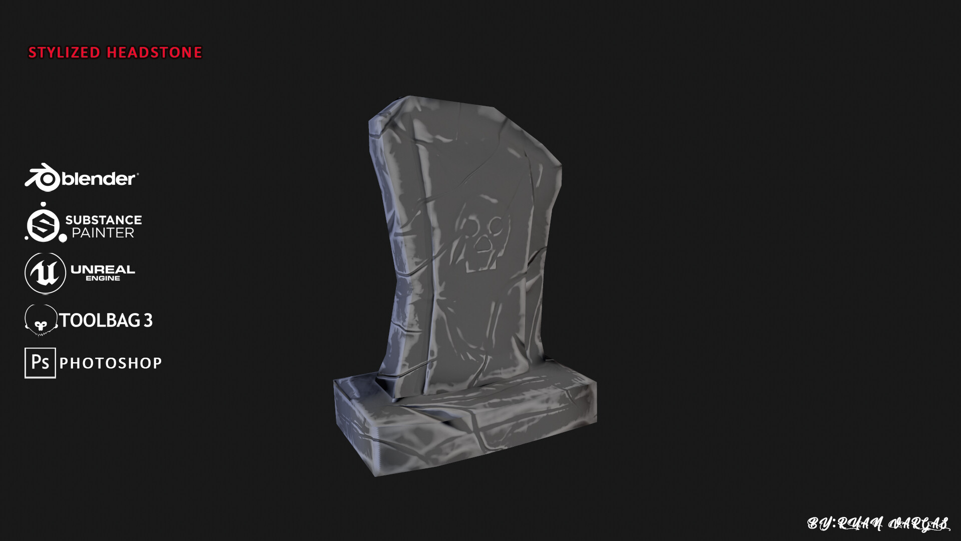 ArtStation - Stylized Headstone